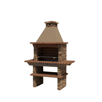 Callow 421L Huge Mediterrani Stone Masonry BBQ - Charcoal BBQ