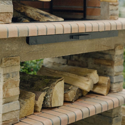 Callow 421L Huge Mediterrani Stone Masonry BBQ - Charcoal BBQ