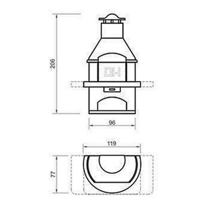 Callow "RonD" Rondo Dark Masonry BBQ