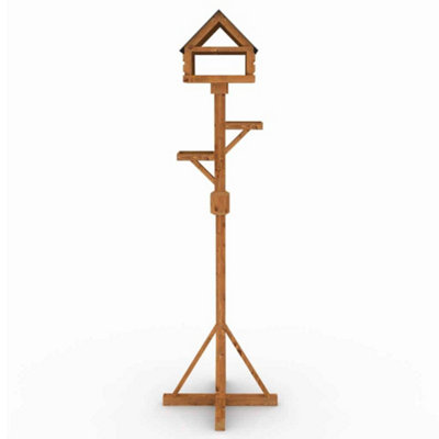 Calvine Modern Deluxe Bird Table With Slate-Effect Roof