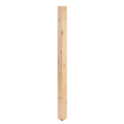 Cambridge Square Pine Stair Newel Post with Integrated Shadow Cap (H ...