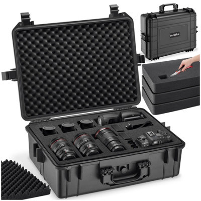 Camera Case - ABS plastic shell, 4 thick foam inserts, snap closures ...