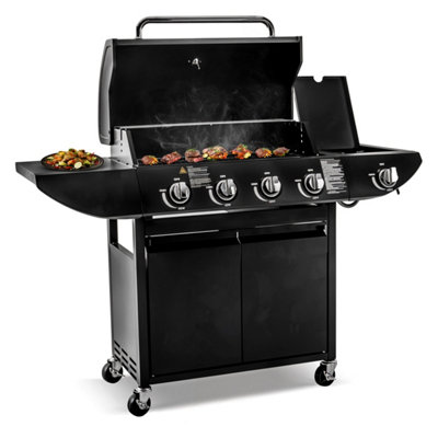 Campfire Original 5 Gas Burner 4+1 Garden Grill, Steel Warming Rack ...