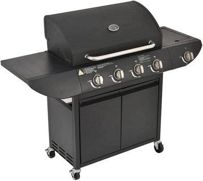 Campfire Original BBQ 5 Gas Burner 4+1 Garden Grill, Steel Warming Rack ...