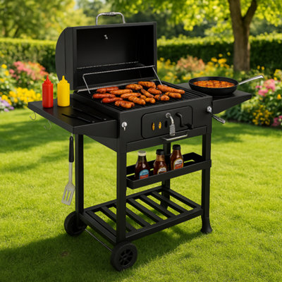 Campfire Outdoor XL Smoker Barbecue Charcoal Portable BBQ Grill, 2 ...