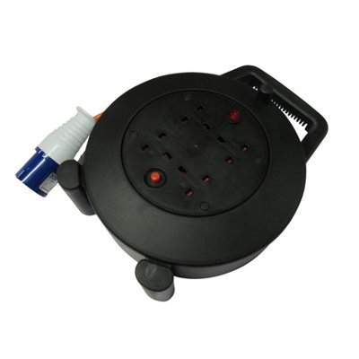 Camping Electric Extension Reel 15M (4 Way Electric Hook Up Lead ...