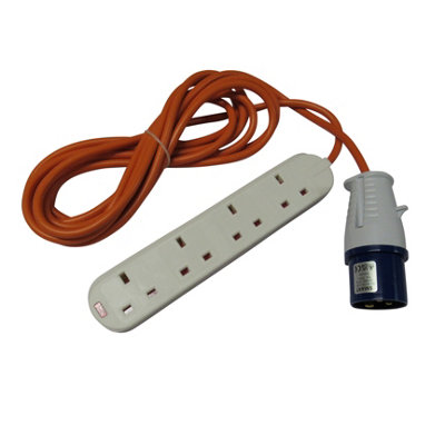 Camping Electric Hook Up Cable 1.5MM 5M (Motorhome Caravan Mains ...