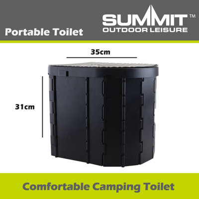 Camping Folding Toilet Portable Collapsible Toilet with Lid 31 x 35 x ...