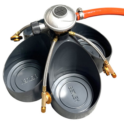 Camping Gas Power Pack - 4 Canister Fuel Kit for Outdoor BBQ