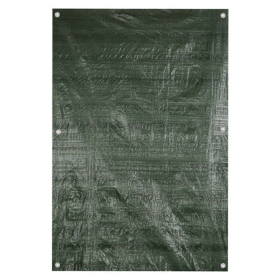 Camping Groundsheet Reinforced Eyelets Waterproof 300cm x 240cm Green X 1