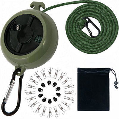 Camping retractable clothesline 10m portable clothesline with 20 ...