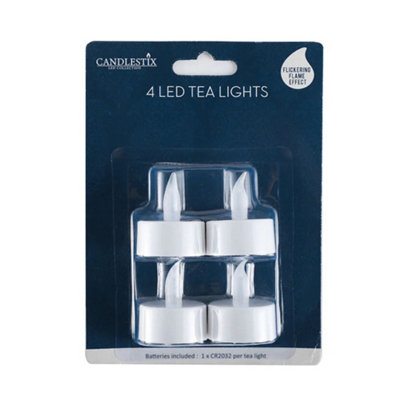 Candle LED Tealight 4Pack - Batteries included