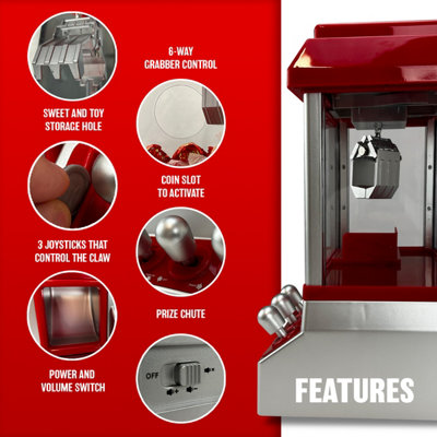 Candy Grabber Machine Toy Claw Game Kids Fun Crane Sweet Treats Grab ...