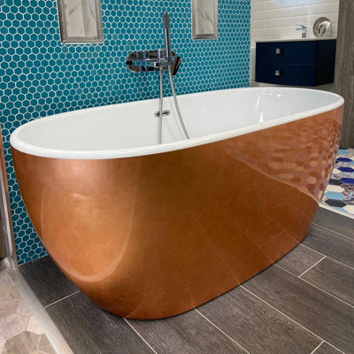 Cannes 1500mm Luxury Freestanding Bath - Copper Leaf Finish
