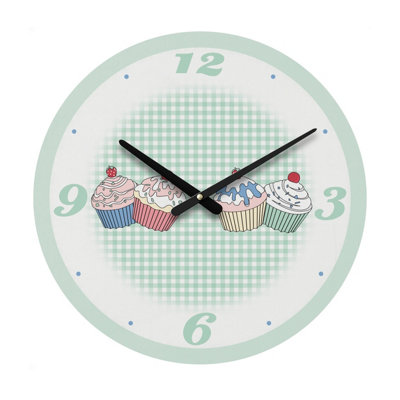 Cannoli Green Cupcake Wall Clock