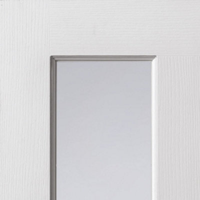 Canterbury 2 Light Clear Glass Internal Door - Grained