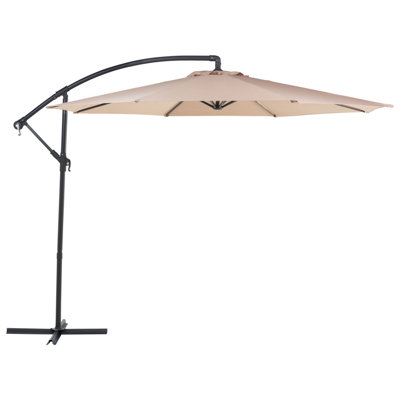 Cantilever Garden Parasol Sand Beige RAVENNA | DIY at B&Q