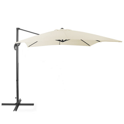 Buy Cantilever Parasol 250 cm MONZA Light Beige at B&Q