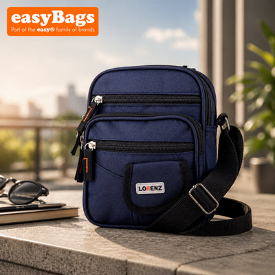 Canvas Multi-Purpose Cross body Shoulder Travel Bag - Navy
