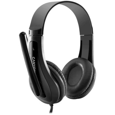 Canyon PC Headset Black for music, games, communicating