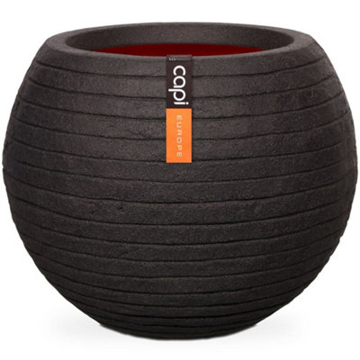 Capi Vase Nature Row Ball 62x48 cm Black KBLRO271 | DIY at B&Q