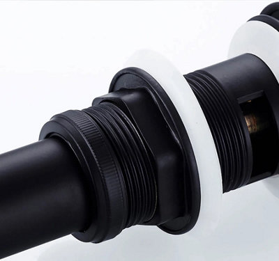 Capped Slotted Countertop Click Clack Basin Wastes Black Plumbing