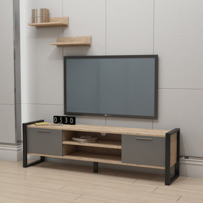 CAPRI Atlantic Pine and Anthracite TV Unit/Stand | DIY at B&Q