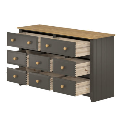 Capri Carbon 6+2 drawer large chest