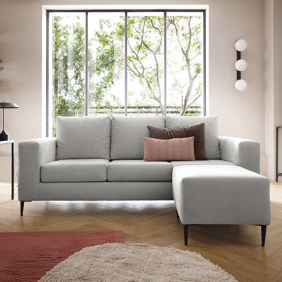 Buy Capri Reversible Corner Sofa in Light Grey at B&Q