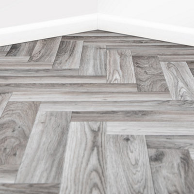 CAPRIO TILE EFFECT SOFT LINO FLOORING 2M WIDTH SHEET VINYL R10 SLIP ...