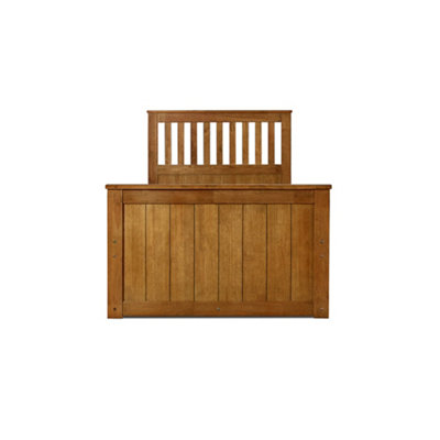 Captain Oak Finish 3 Drawer Wooden Single Storage Bed
