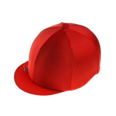 Capz Plain Lycra Cap Cover Red (One Size)