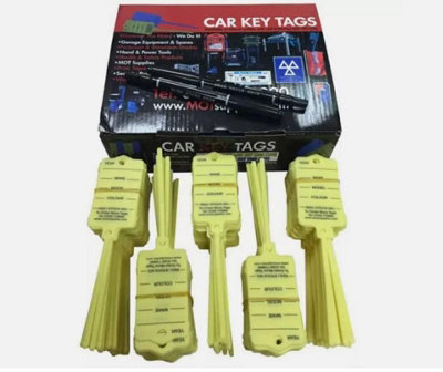Car Key tags x 250 self tie to identify your vehicles,car,caravan ...