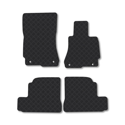Car Mats For Mercedes S Class 2006-13 LWB Tailored Black Rubber Floor ...