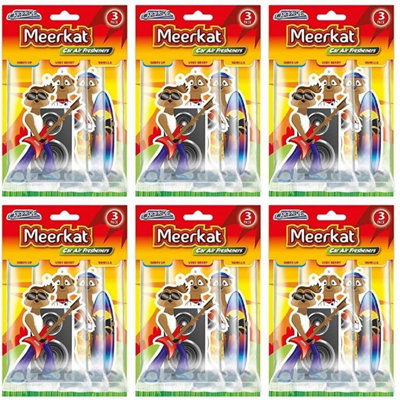 Car Pride 3 in a Pack Meerkat Car Air Freshener (D) (Pack of 6) | DIY ...