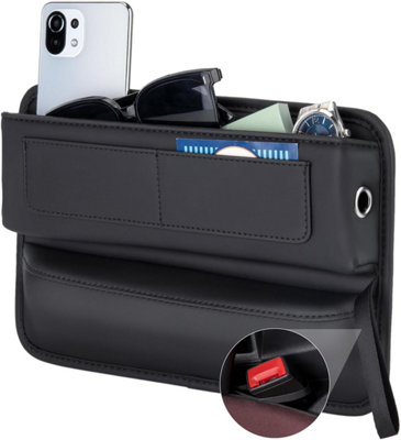 Car Seat Gap Organiser Vehicle Storage Organiser Black, 1 piece set