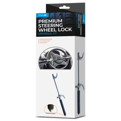 Car Security Heavy Duty Steering Wheel Lock Immobiliser Anti Clamp 3 Keys