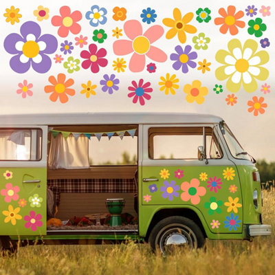 Car Stickers, Flower Sticker Vinyl Car Decal Exterior Decoration Car ...
