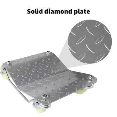 Car Tire Wheel Trolley Dollies with 4 Caster Flat Tire Moving Booster ...