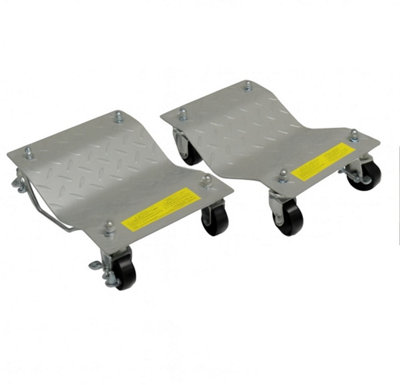Car Tyre Skate Wheel Dolly x2 (1500LB Heavy Duty Vehicle Positioning ...