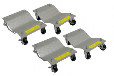 Car Tyre Skate Wheel Dolly x4 (1500LB Heavy Duty Vehicle Positioning ...