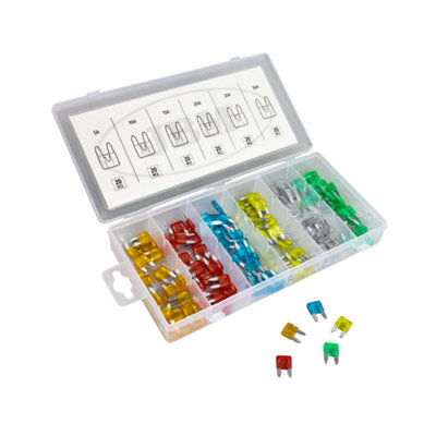 Car Van Blade Mini Fuse Assorted Kit 120 PCS Automotive Electrical ...