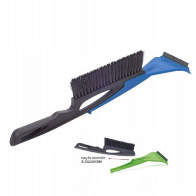 Car Windscreen 2-1n-1 Ice Scraper and Snow Brush Long Reach Handle De ...