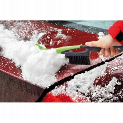 Car Windscreen 2-1n-1 Ice Scraper and Snow Brush Long Reach Handle De ...