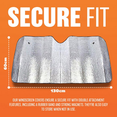 Car Windscreen Front Visor Heat Cover Foldable Uv Reflective Sunshade ...