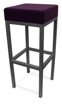 Cara Brushed Square Stool Fixed Height Frame 3 Colours | DIY at B&Q