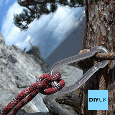 Carabiner Hook Clip M6 x 60mm ( Pack of: 5 ) Heavy Duty Snap Hook ...