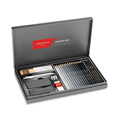 Caran d'Ache Graphite Line Gift Box - Premium Drawing Set for Artists ...