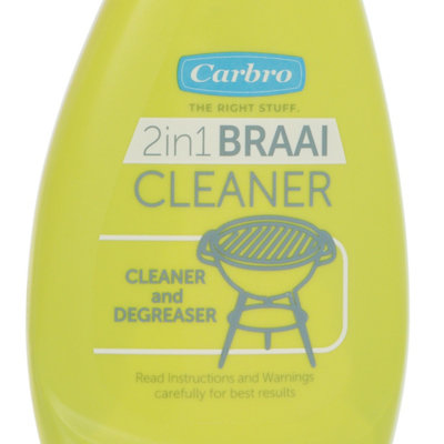 Carbro 2-in-1 Braai BBQ Barbecue Cleaner 500ml Heavy Duty BBQ Degreaser ...
