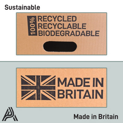 Cardboard Moving Boxes Storage Packing Boxes 47L with Carry Handles 52 ...